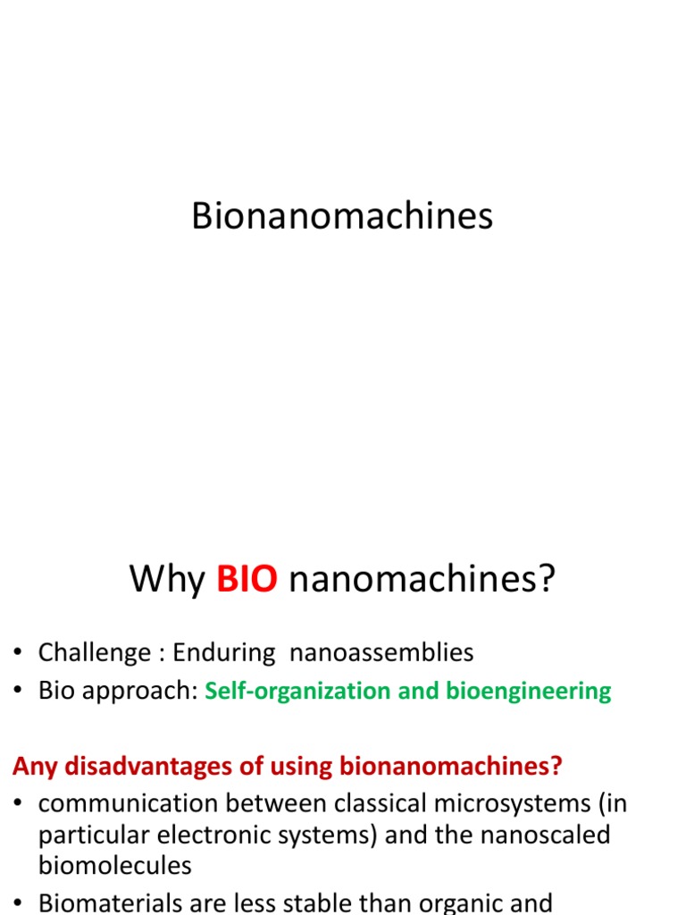 Nano Bio Machines | PDF | Nanotechnology | Sense (Molecular Biology)
