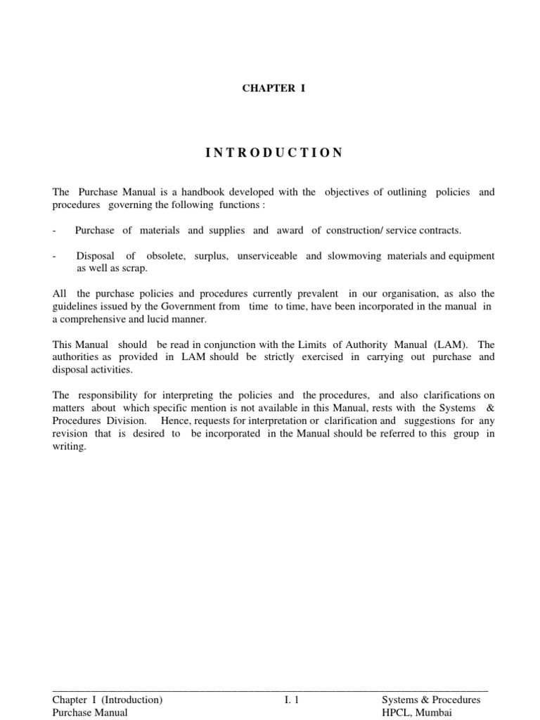 Purchase Manual | PDF | Specification (Technical Standard) | Industries