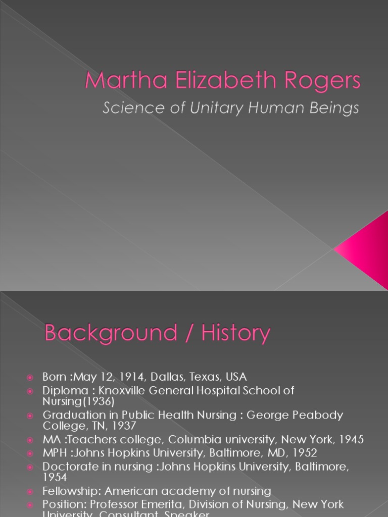 Martha Elizabeth Rogers | Nursing | Science