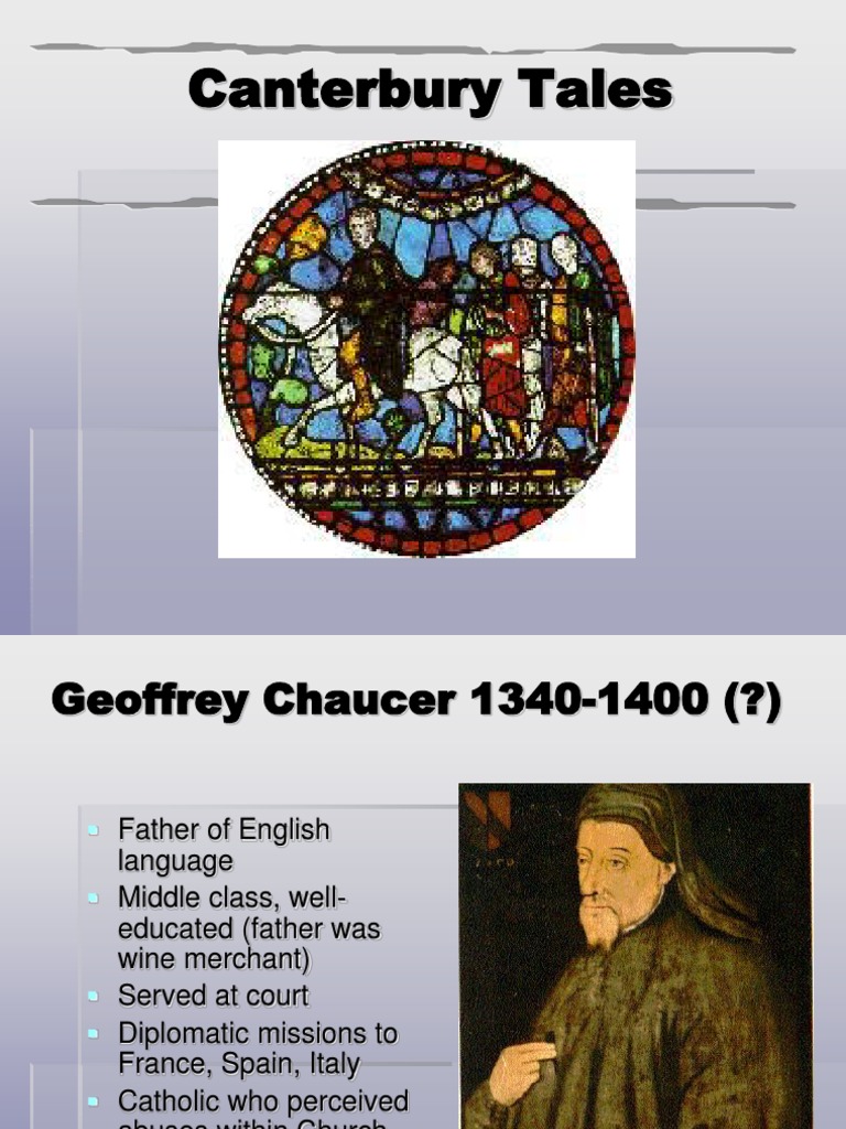 Overview of Chaucer's Canterbury Tales | PDF | England | Geoffrey Chaucer