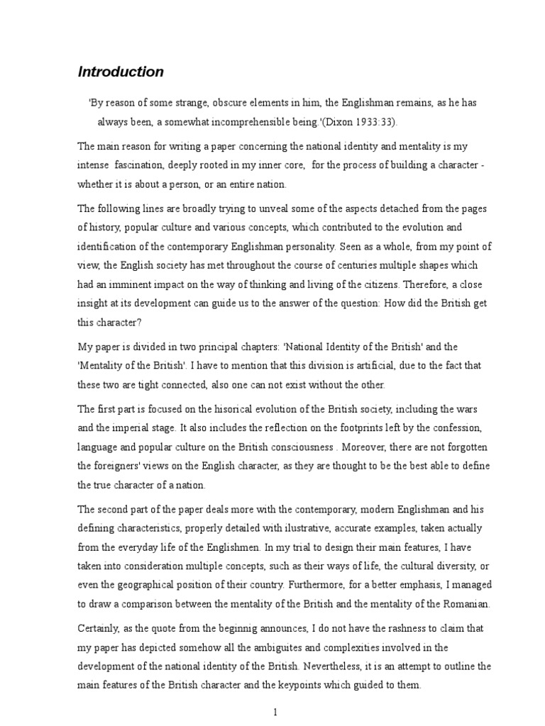 Understanding British National Identity | PDF | English People ...