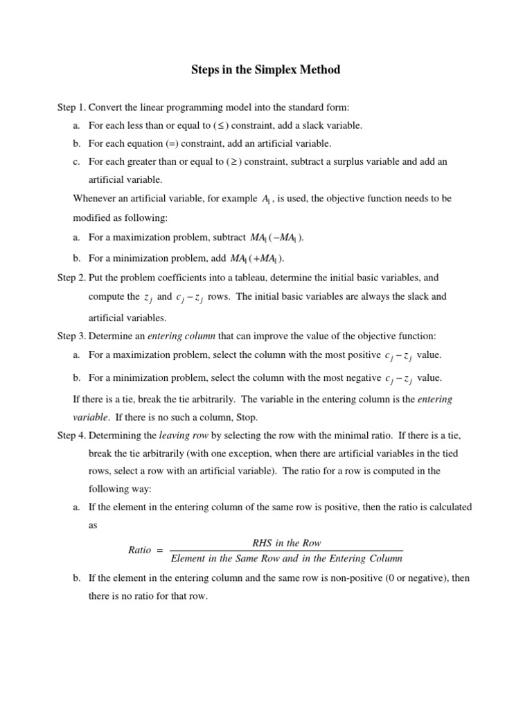 Simplex Method Tutorial | PDF | Mathematics Of Computing | Mathematical Optimization