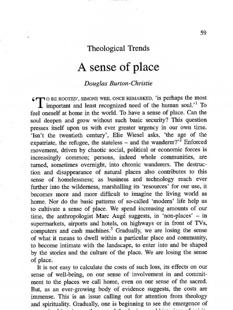A Sense of Place | PDF | Religious Studies | Anthropology