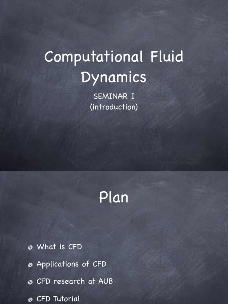 Computational Fluid Dynamics: Seminar I (Introduction) | PDF | Computational Fluid Dynamics ...