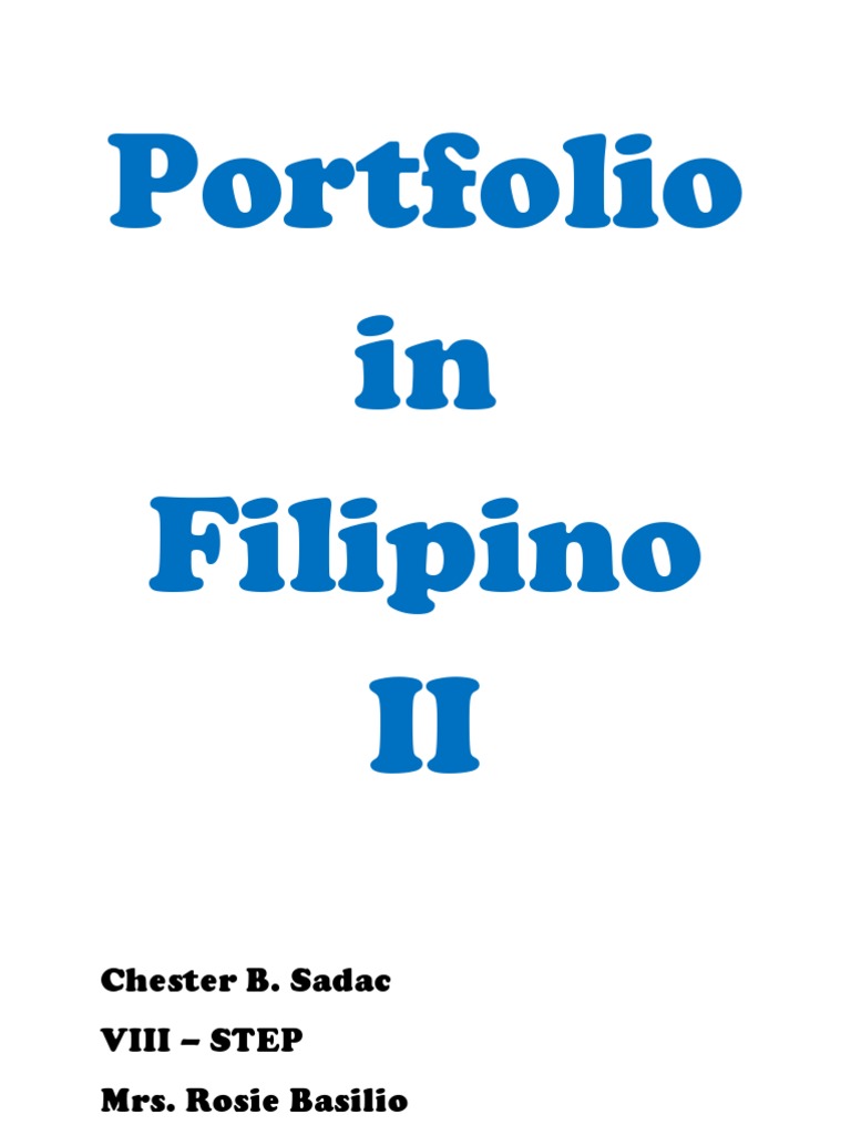 Portfolio in Filipino II | PDF