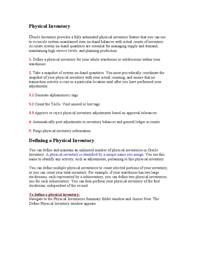 Physical Inventory Counting | PDF | Tag (Metadata) | Inventory