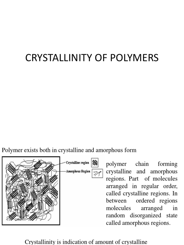 Crystallinity of Polymers | PDF | Polymers | Differential Scanning ...
