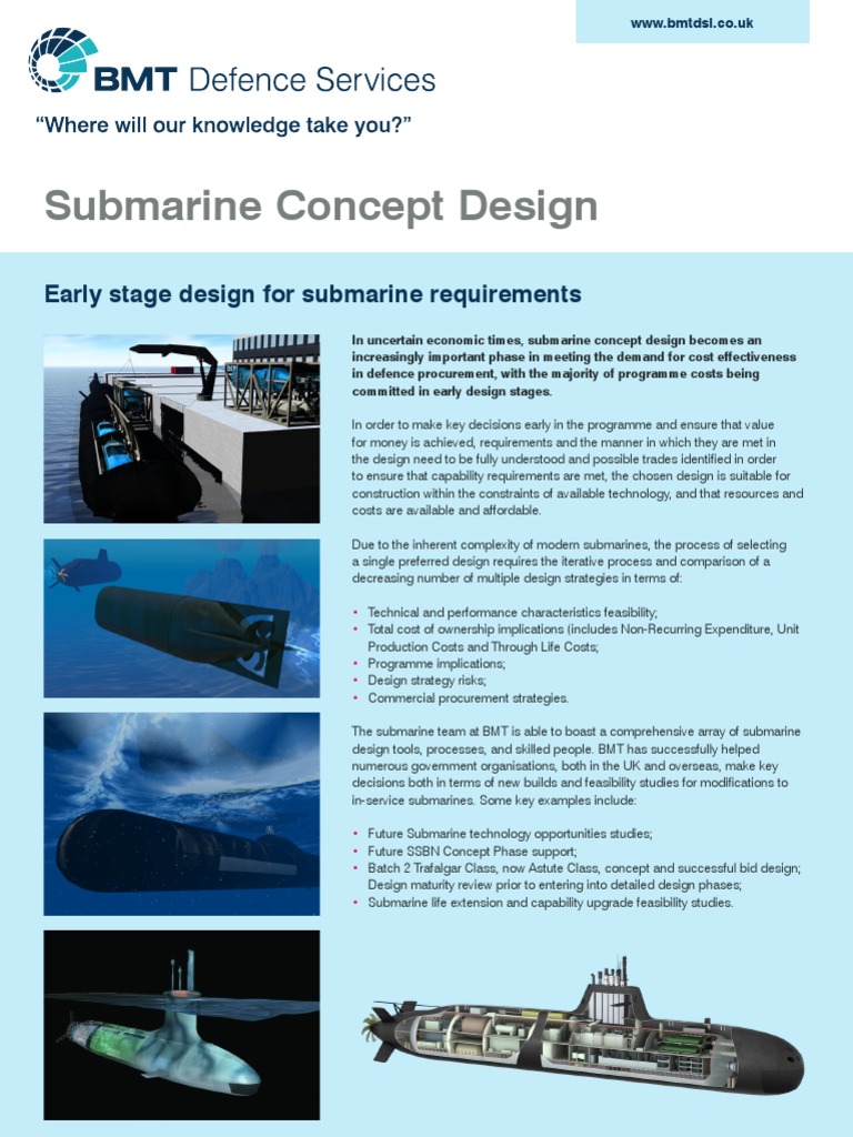 BMTDSL Submarine Concept Design Datasheet | Download Free PDF ...