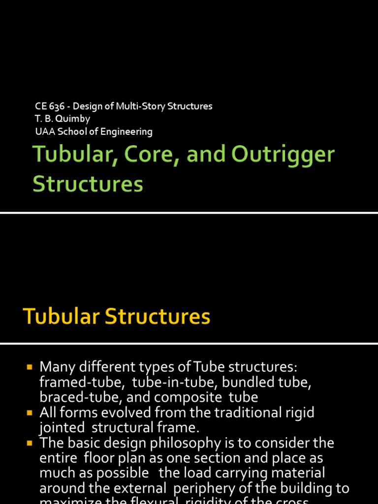 Tubular, Core, and Outrigger Structures | Stress (Mechanics) | Beam ...