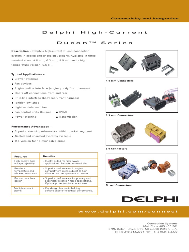 Ducon Hi Curr Data Sheet 110104 | PDF | Electrical Connector ...