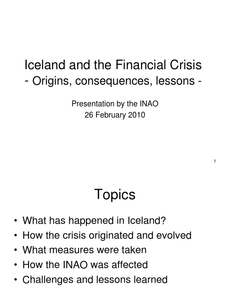 Iceland and The Financial Crisis | PDF | Financial Crisis Of 2007–2008 ...