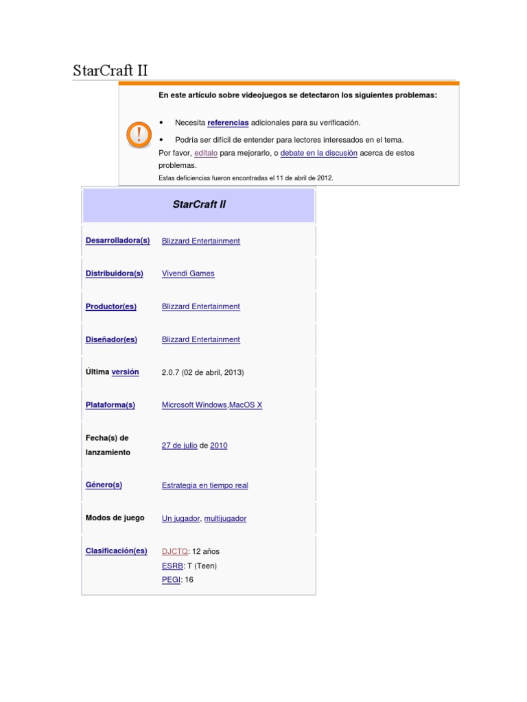StarCraft II | PDF | Blizzard Entertainment | Videojuegos de ciencia ...