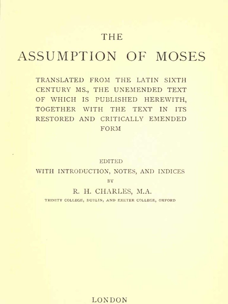Ancient Texts: The Assumption of Moses | PDF | History