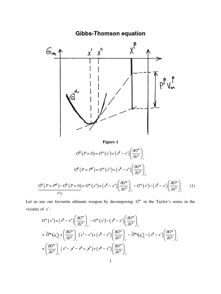 Gibbs Thomson Equation | PDF | Continuum Mechanics | Physics