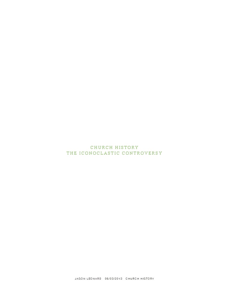 Iconoclastic Controversy | PDF | Idolatry | Byzantine Empire