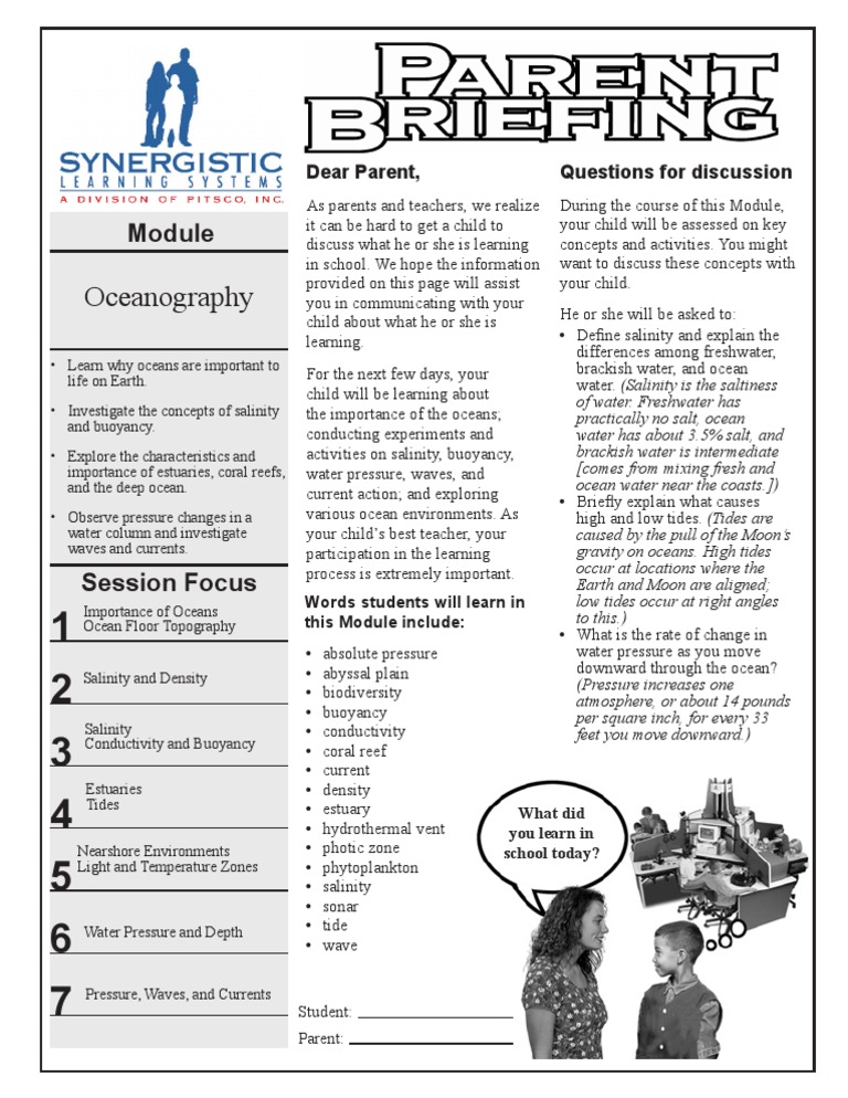 Parent Guide: Ocean Learning | PDF