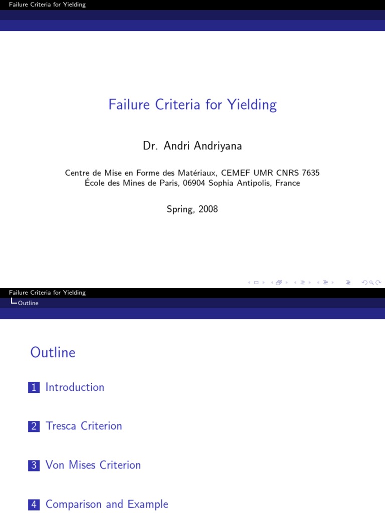 Yield Criteria | PDF | Yield (Engineering) | Physical Sciences