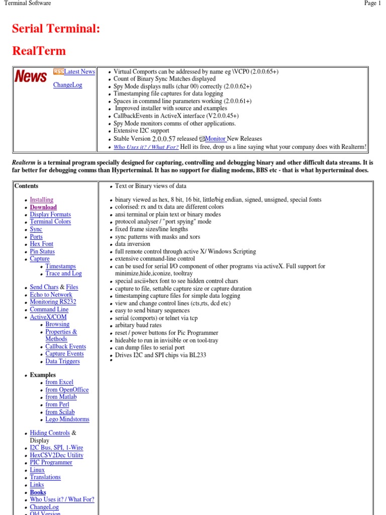 An Overview of the RealTerm Serial Terminal Software's Features and ...