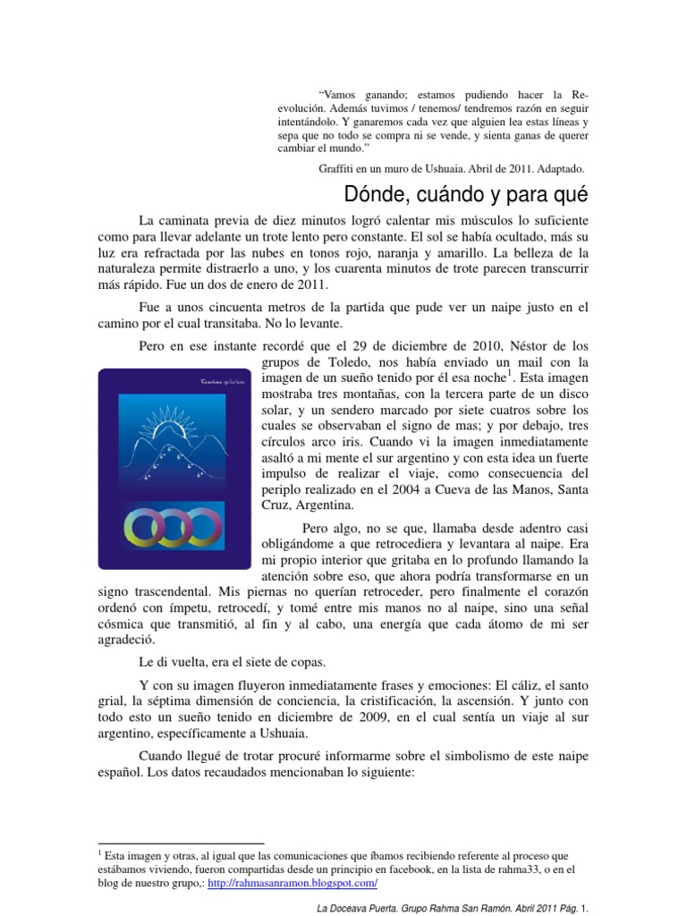 La Doceava Puerta - Ushuaia 2011 - Informe Mission Rahma | PDF | Moisés ...