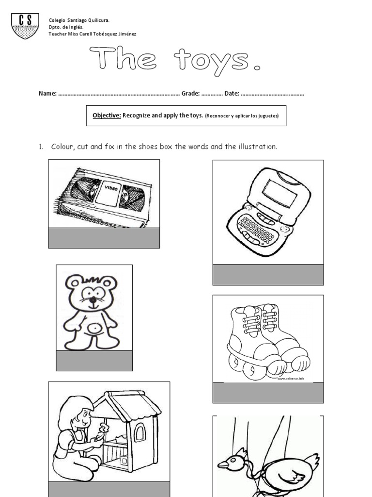 Toy Recognition Activity Sheet | PDF | Games & Activities