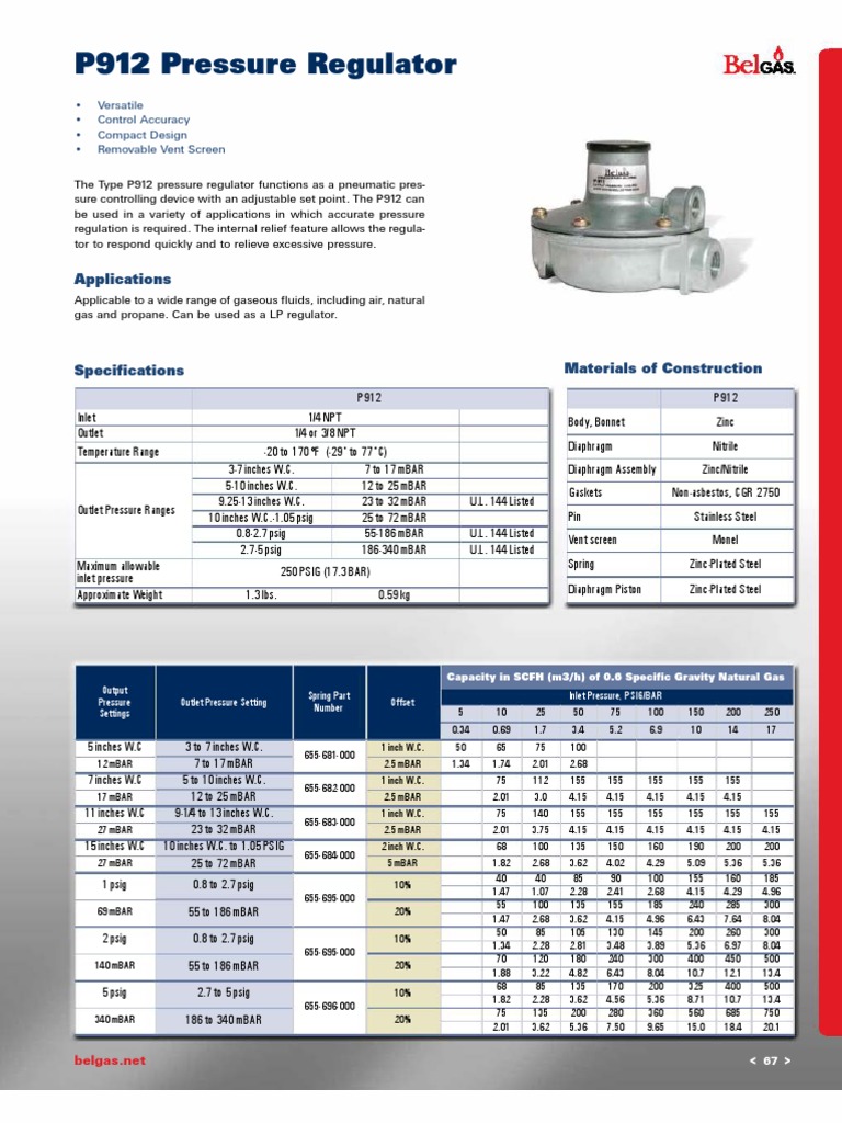 Belgas P912 IOM | PDF | Mechanical Engineering | Gases