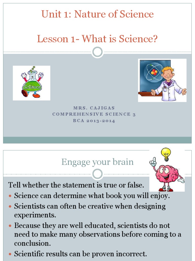 Unit 1 Nature of Science | PDF | Scientific Method | Chart
