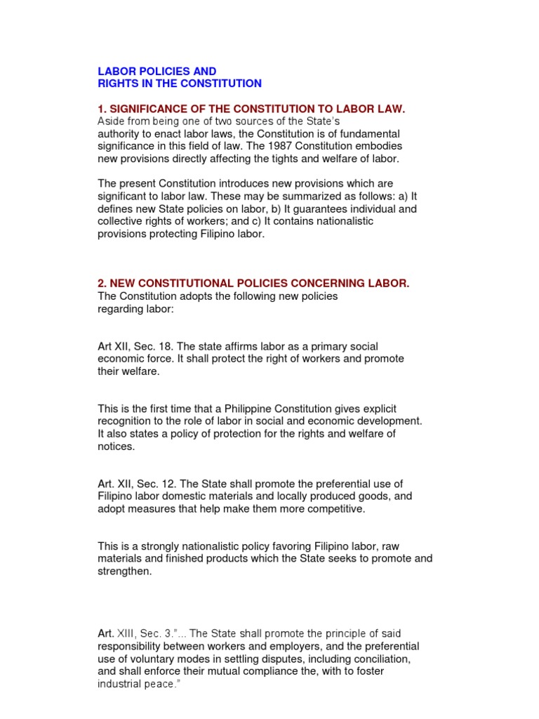 Labor Policies | PDF | Strike Action | Employment