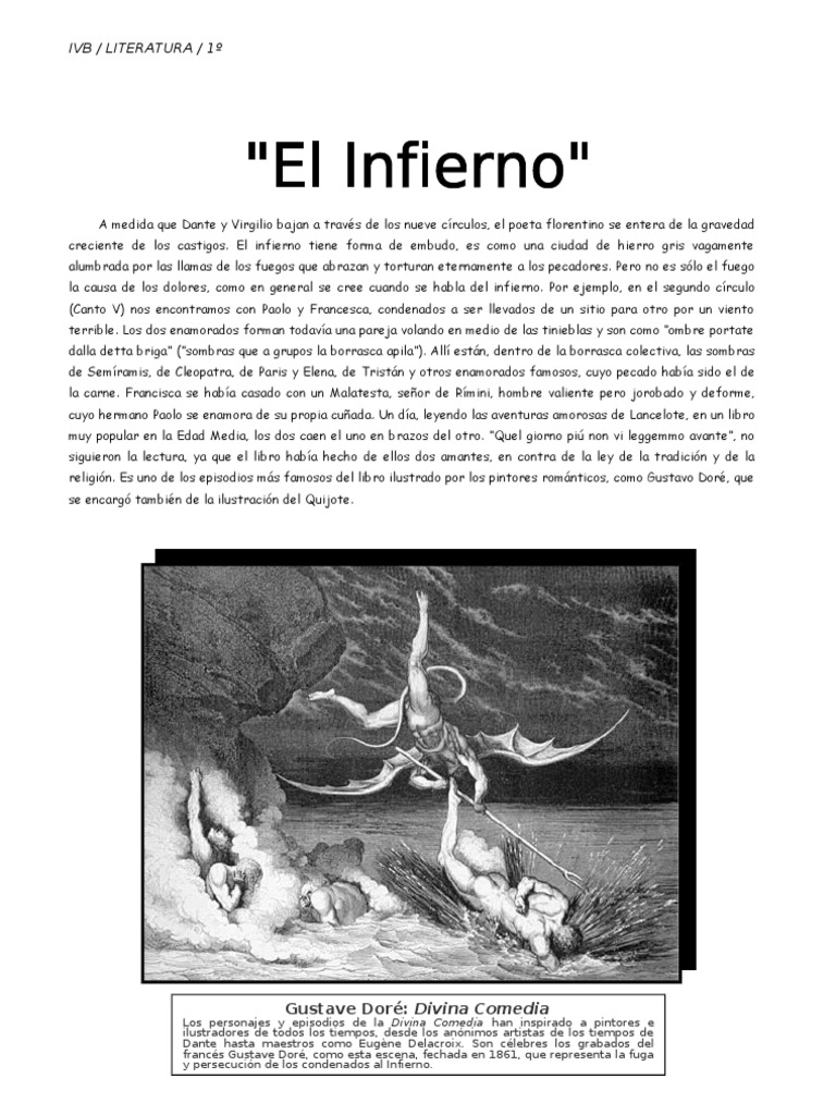 Análisis del Infierno de Dante | PDF | Libros para adolescentes