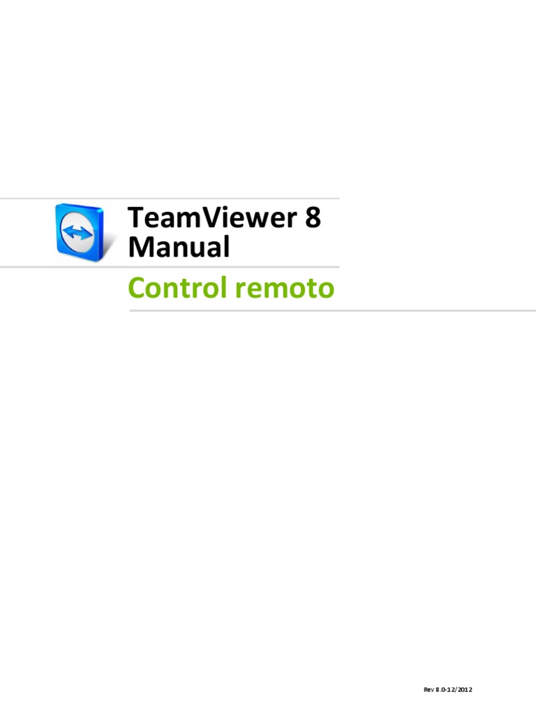 Manual Teamviewer 8.0 | PDF | Red privada virtual | Ventana (informática)