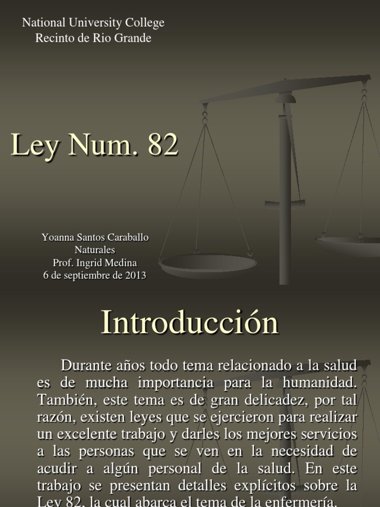 Ley 82: Regulación de Enfermería PR | PDF | Puerto Rico | Comunidad ...