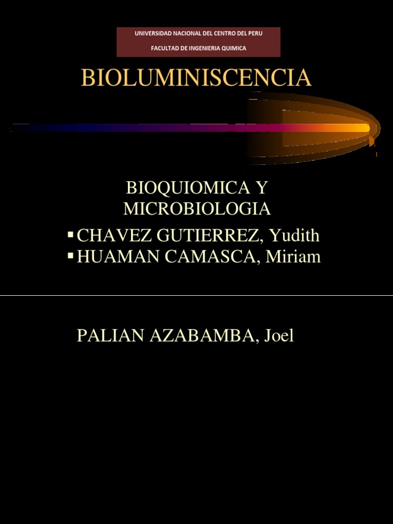 Bioluminiscencia: Química y Ejemplos | PDF | Química | Ciencias fisicas
