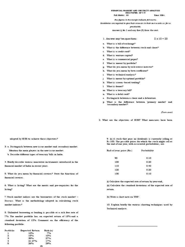Security Analysis & Portfolio Management | PDF | Portfolio (Finance ...