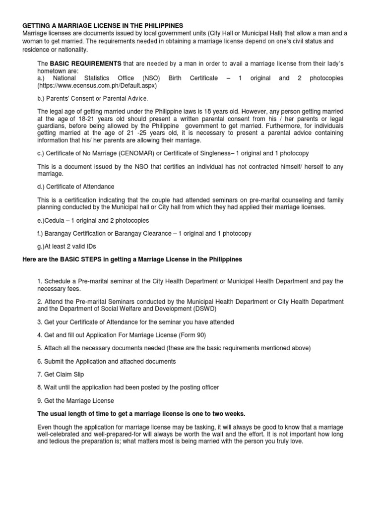 Getting a Marriage License in the Philippines | Marriage License | Wedding