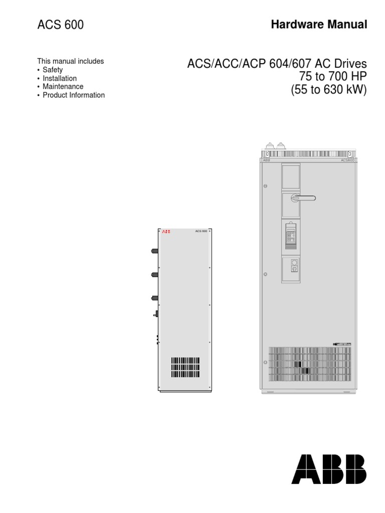 ACS 600 Hardware Manual | PDF | Electrical Wiring | Cable