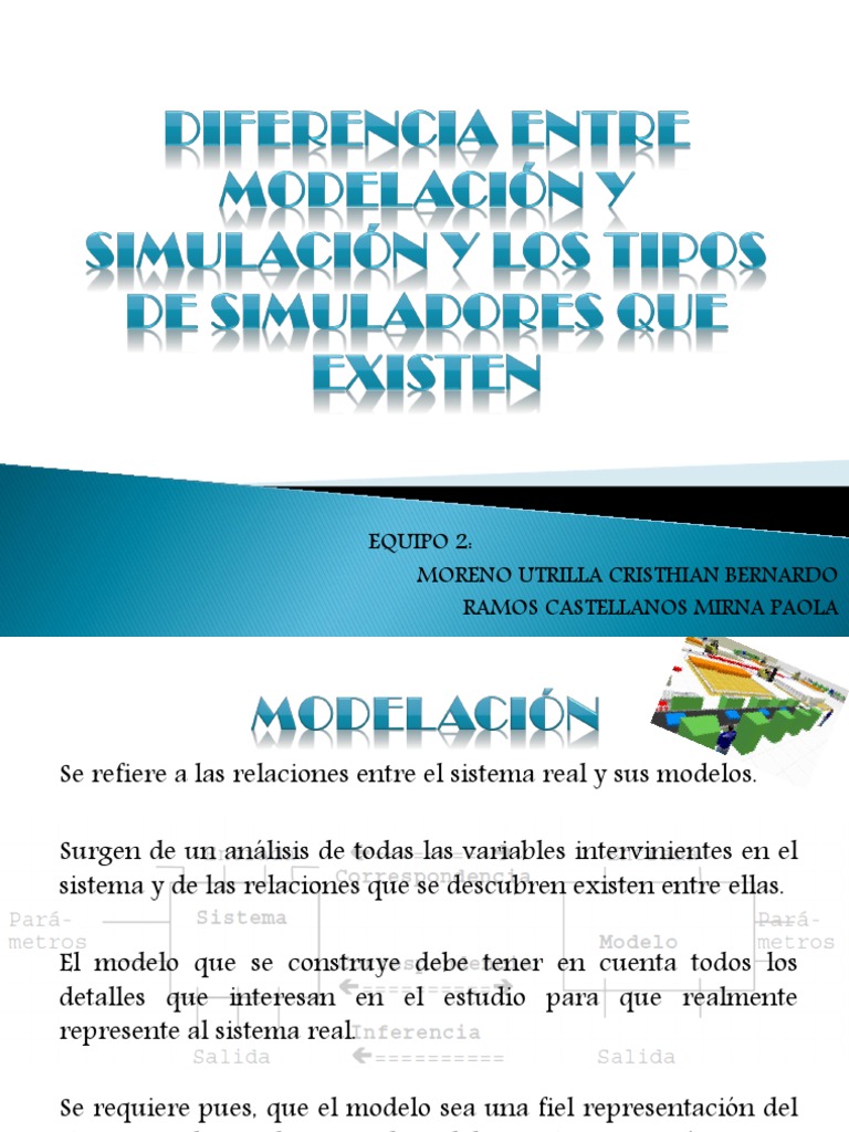 Diferencia Entre Modelación y Simulación y Los Tipos de Simuladores ...