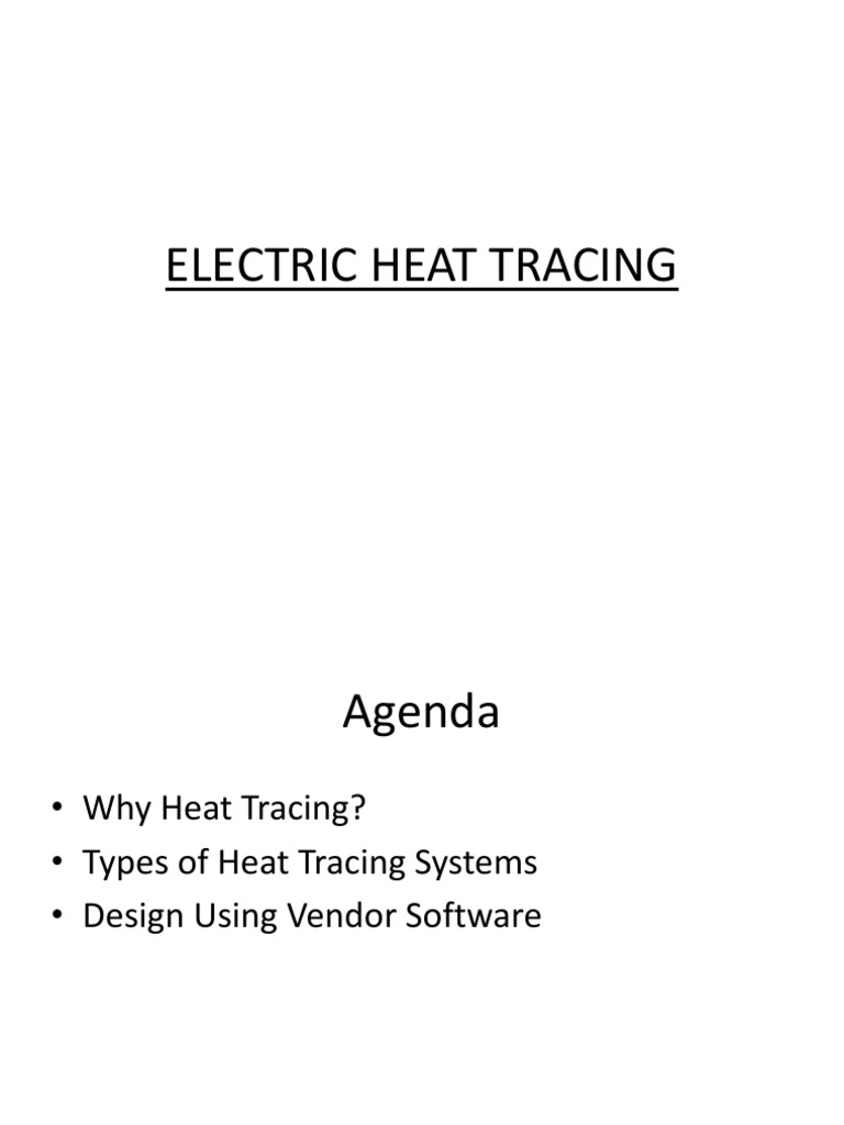 Electric Heat Tracing | PDF | Electric Heating | Cable