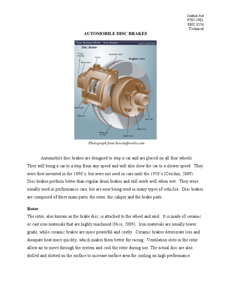 Automobile Engineering in Brakes Lecture Notes | PDF | Brake ...