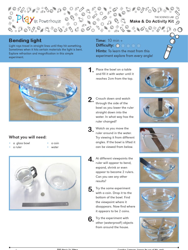 Bending Light - Refraction Experiment | PDF | Refraction | Atomic