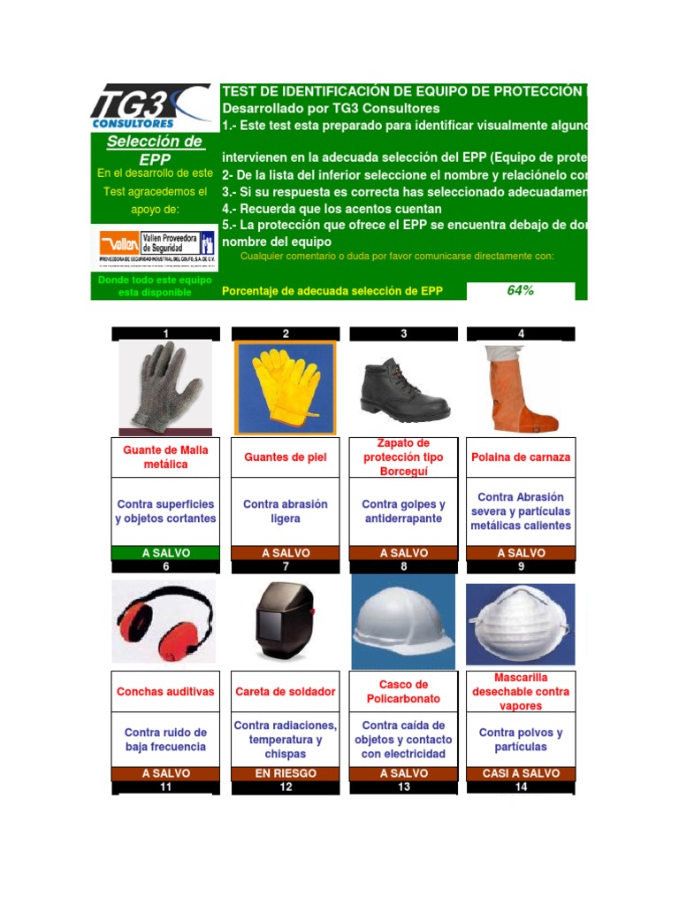 Test de Selección de EPP | PDF | Soldadura | Construcción