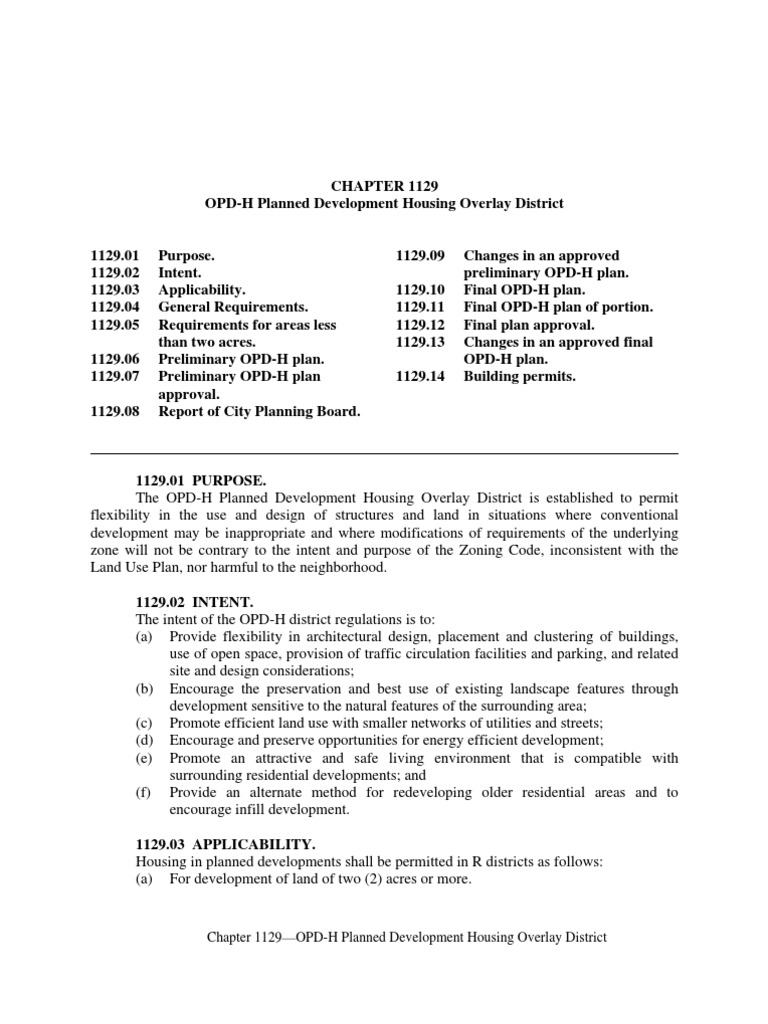 OPD Design Considerations | PDF | Zoning | Ownership