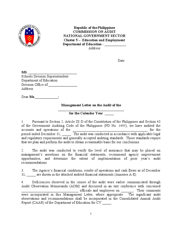 Sample ML 2011 Format Deped | Bookkeeping | Audit