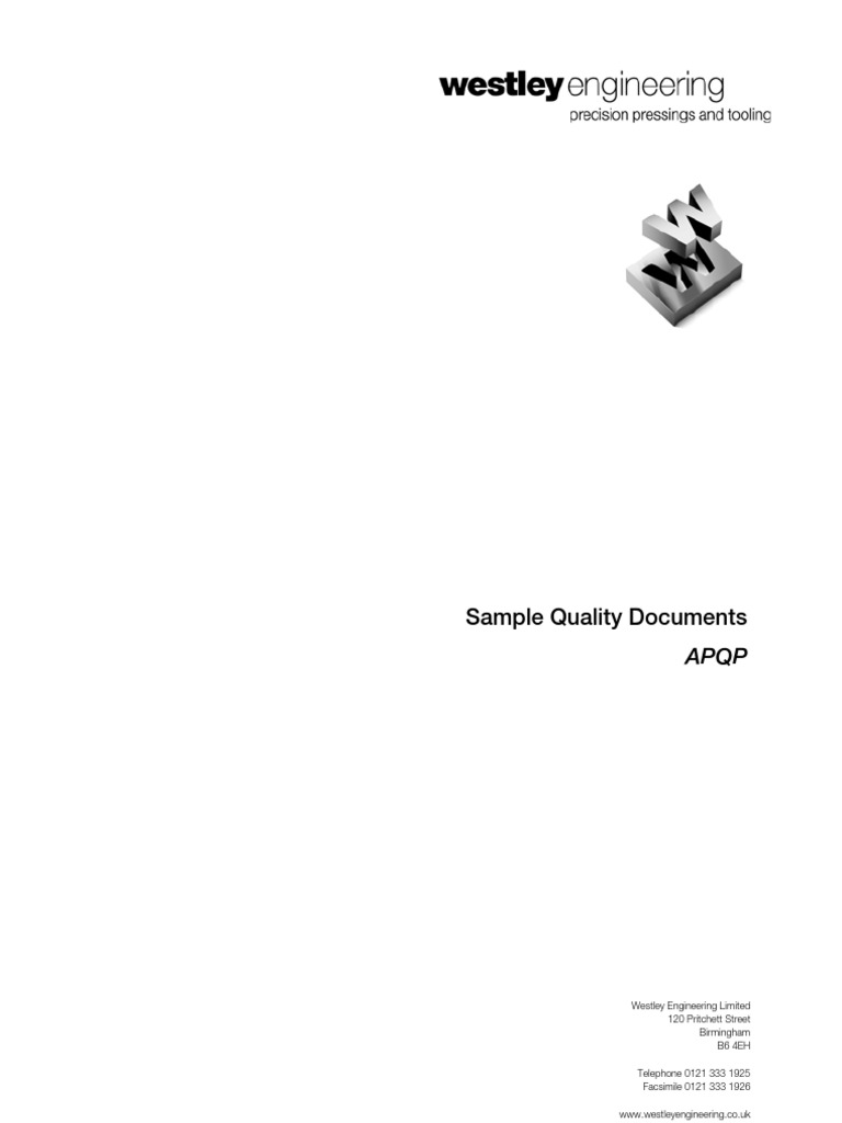 Westley Engineering Quality Documents | PDF | Business | Technology ...