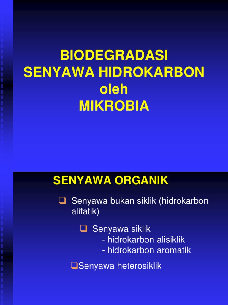 03.biodegradasi Senyawa Hidrokarbon Mikrobia | PDF | Sains & Matematika