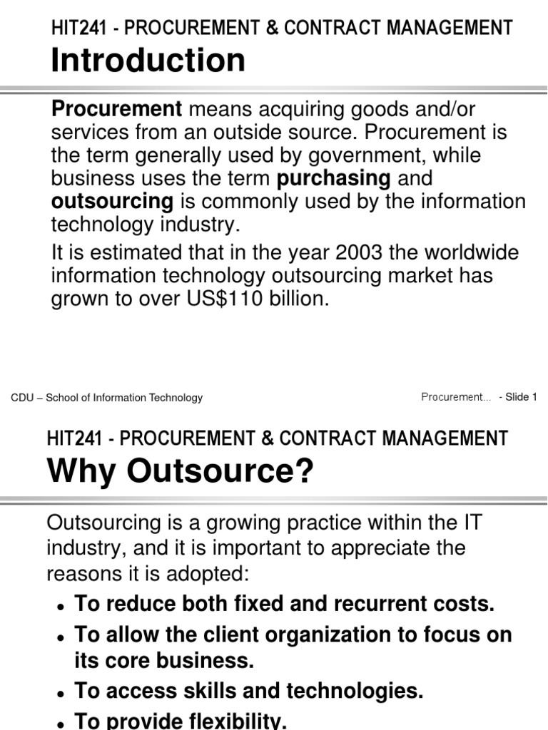 Introduction to Procurement Management | PDF | Procurement | Request ...