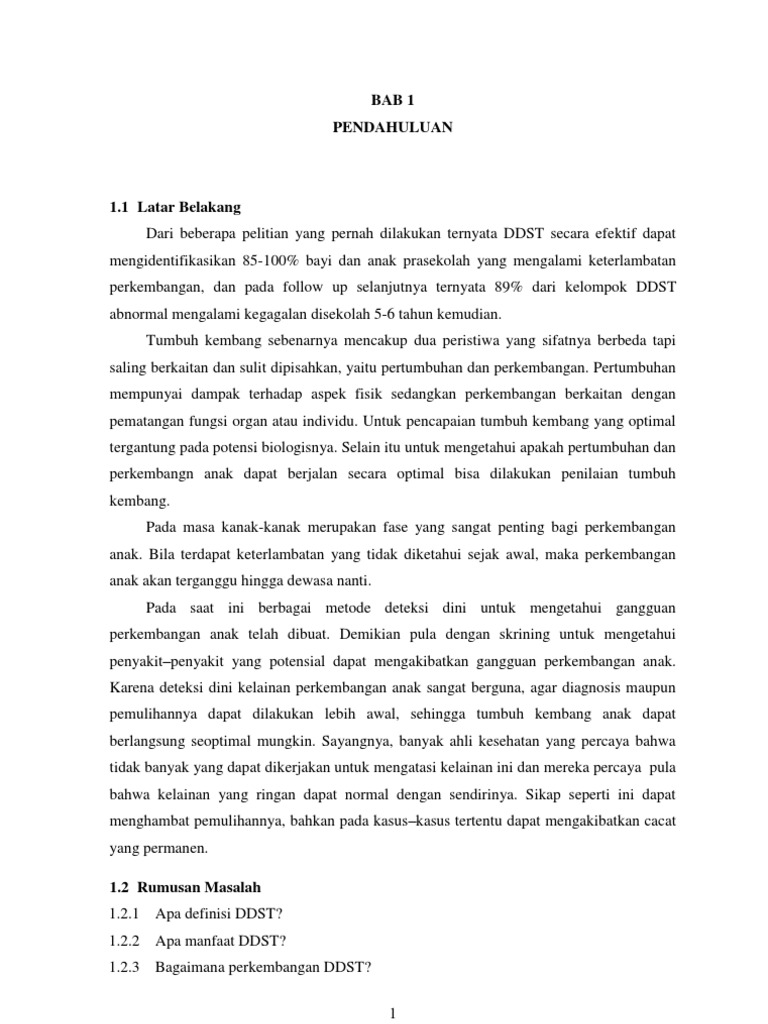 DDST & DDTK | PDF | Kesehatan Holistik