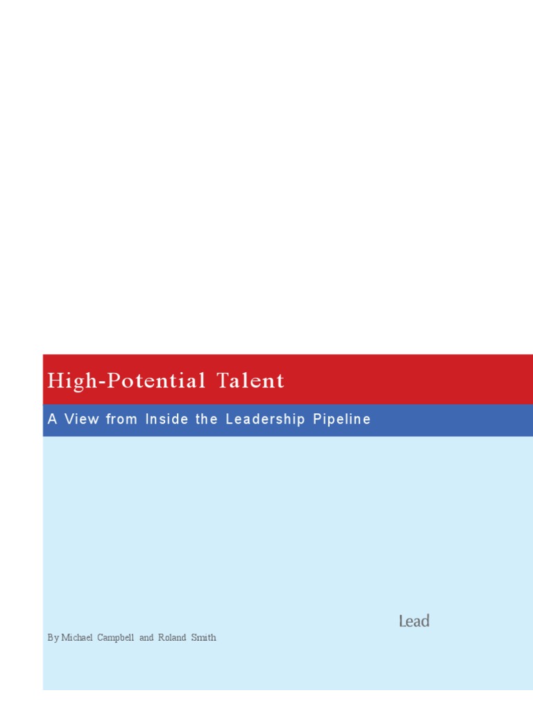 High Potential Talent | PDF | Leadership | Talent Management