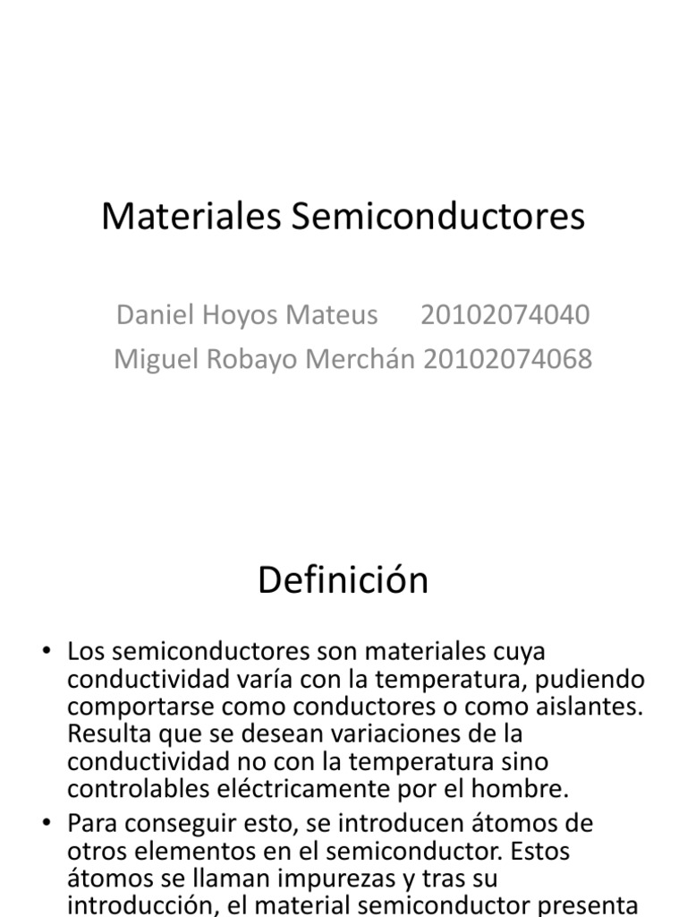 Materiales Semiconductores | PDF | Semiconductores | Materia Condensada