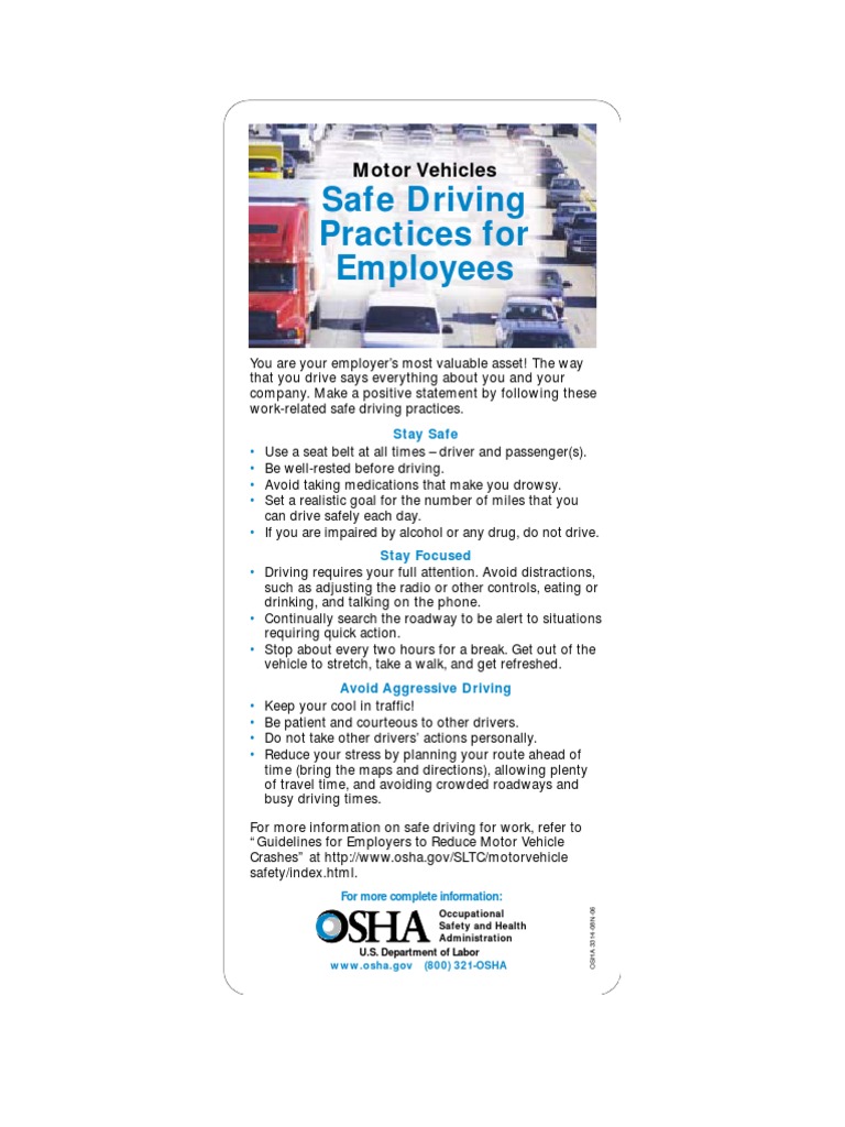 Safe Driving Practices | PDF | Transport | Wellness