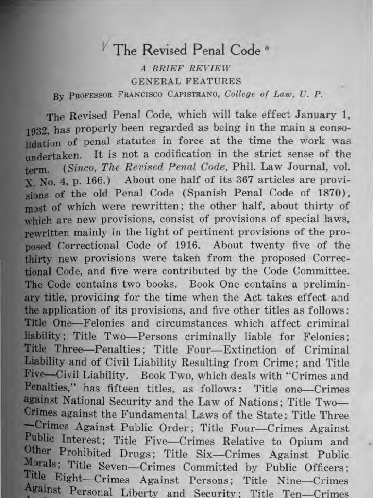 The Revised Penal Code Book Scan | PDF