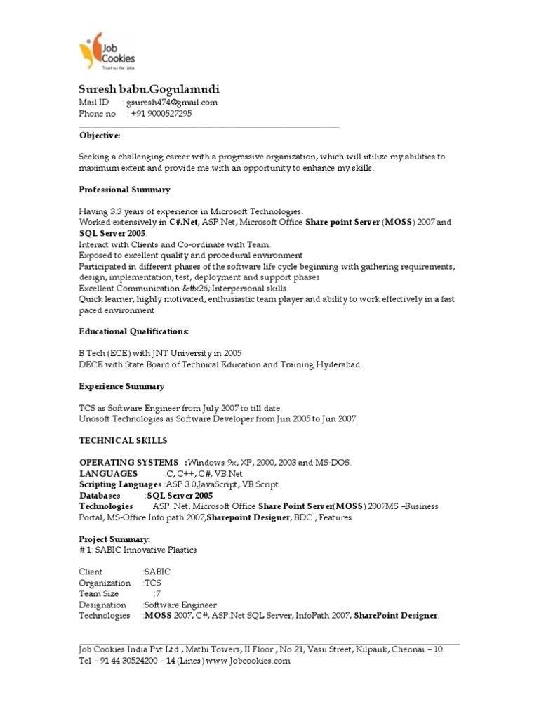 Suresh Babu Gogulamudi | PDF | Microsoft Sql Server | Active Server Pages